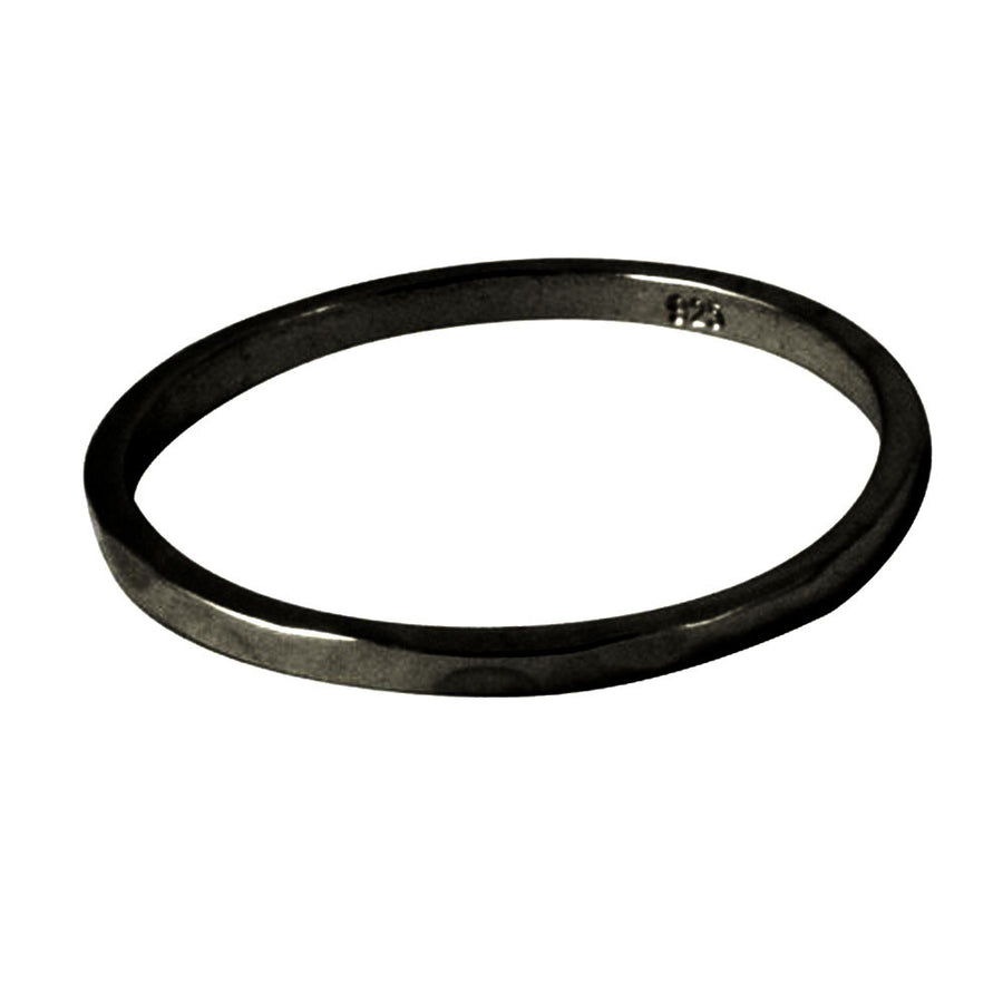 Blackened Sterling Silver Thin Band Ring Size 5 - Size 8 – apop ...