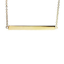 "Stripe" Sterling Silver Bar Pendant Necklace 17 inch