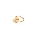 Rose Goldtone Silver Pyramid Square Ring Size 6 - 8