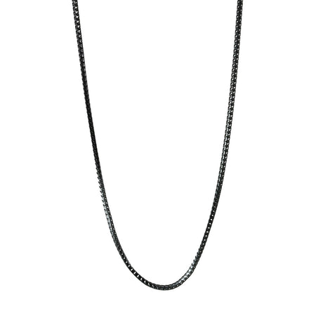 Unisex Blackened Silver Black Chain Necklace Long 16 18 20 24 30 – apop ...