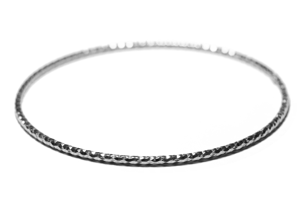 "Galaxy" Sterling Silver Bangle Bracelet Slim Stacking