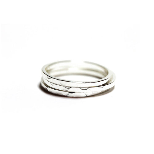 Sterling Silver Thin Band Ring Stacking Rings Midi Size 3 - 9