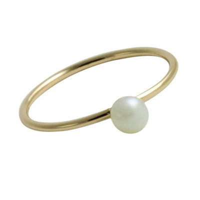 Sterling Silver Cultured Mini Pearl Ring Size 4 - 9